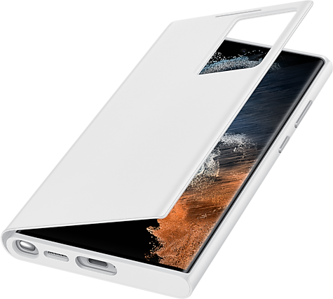 Etui Smart Clear View Cover do Galaxy S22 Ultra biały | MatrixMedia.pl